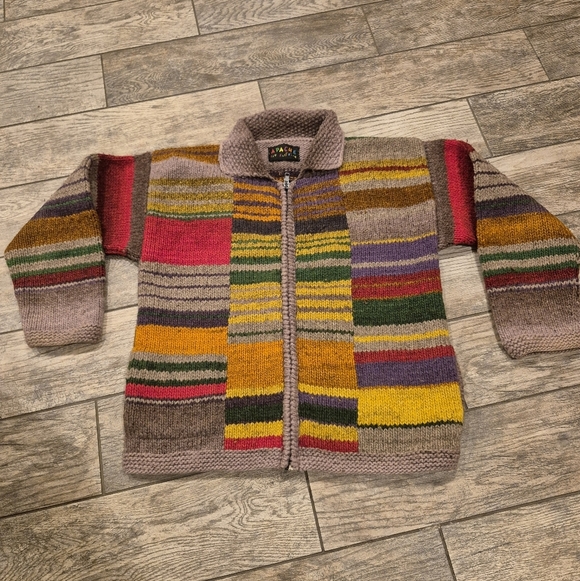 apache art knitwear | Sweaters | Vintage Apache Art Knitwear Hand Knit ...